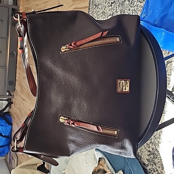 Dooney & Bourke | Bags | Dooney Bourke Brown Pebbled Leather Cooper ...